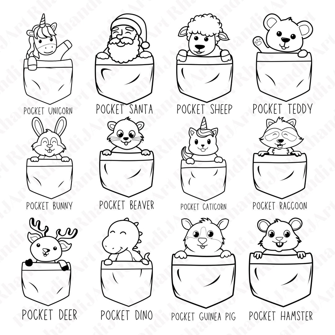 Pocket Animals 39 Pack Bundle, Cut Files Svg, Dxf, Eps, AI, Png, Jpg ...