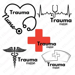 Trauma Nurse Bundle Svg Nurse Svg Role Model Svg Life - Etsy