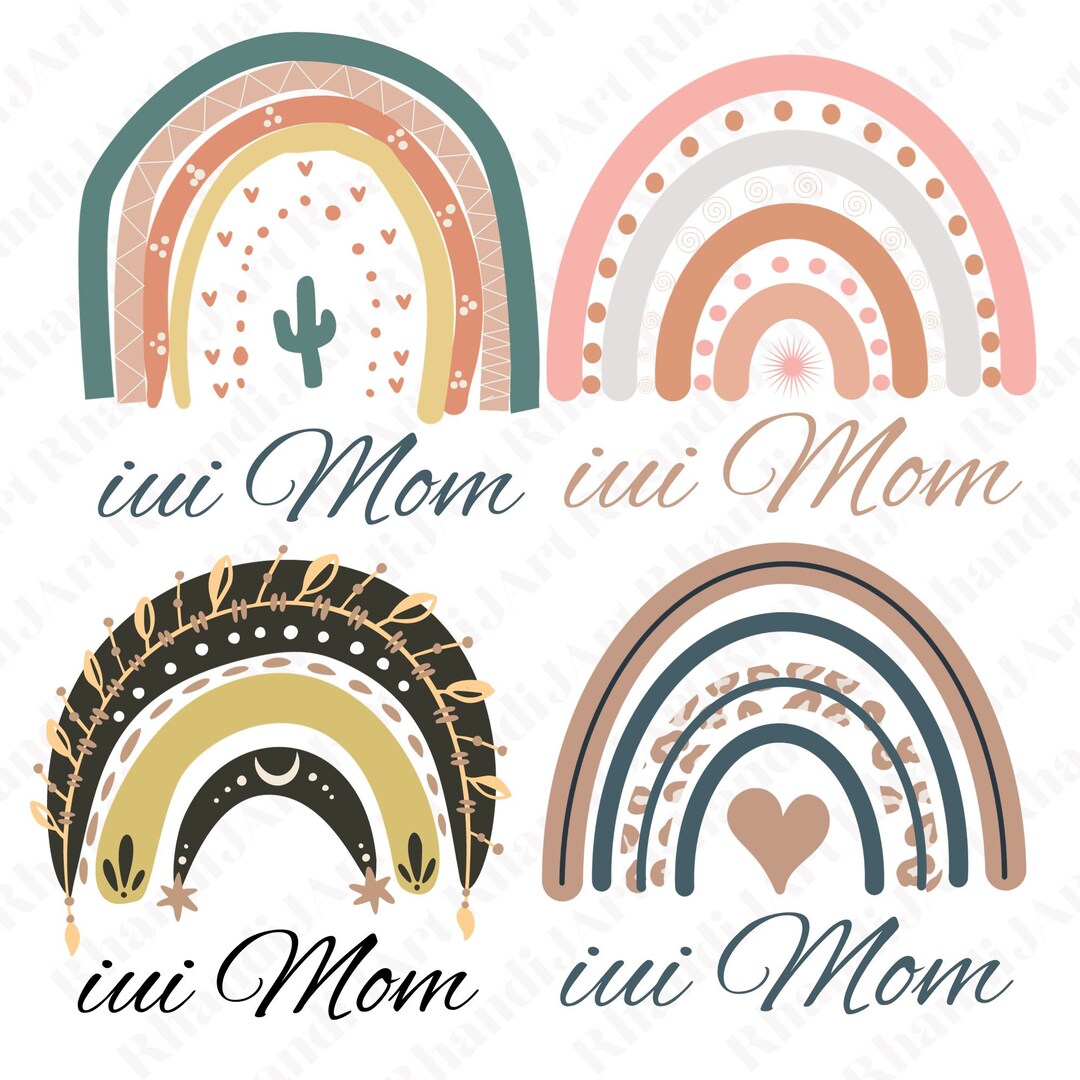 I U I Mom Rainbow Bundle Svg, IUI Mom Svg, IUI Mom Bundle Svg, Rainbow ...