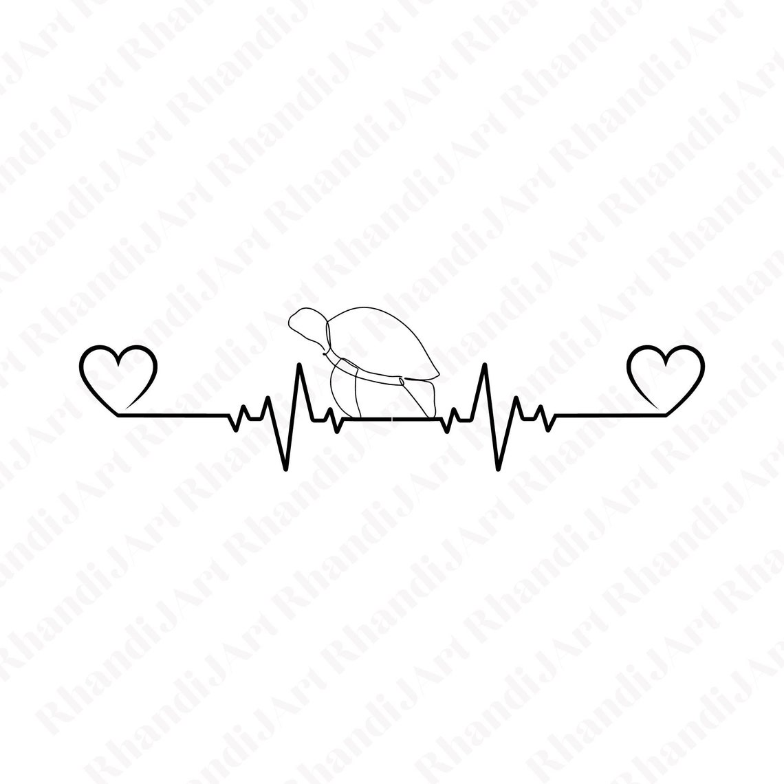 Turtle Heart Beat Svg, Heart Beat Svg, Turtle Svg, Companion Svg, Pet ...