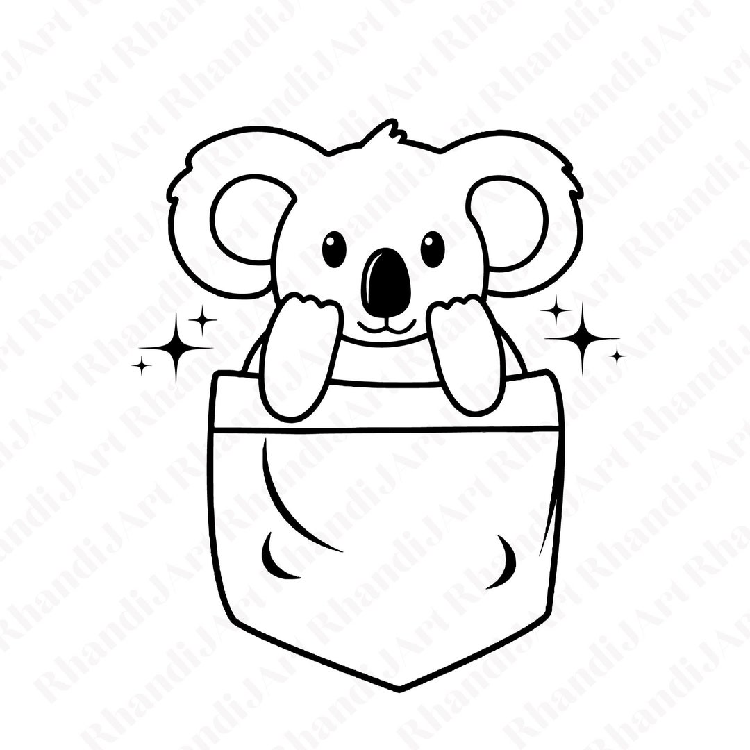 Pocket Koala Svg, Koala, Pocket Sized, Pocket Pet, Small Animal, Wild ...