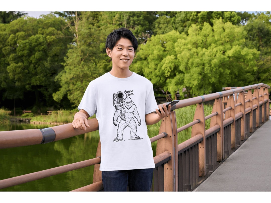 Astronaut Riding Bigfoot With "carpe Diem" on Bottom SVG, Other Formats ...