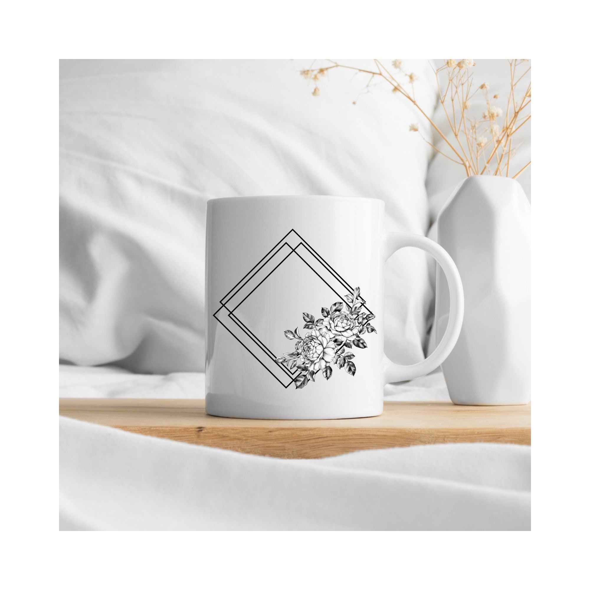 Floral Diamond Frame Png Floral Diamond Frame Flowers - Etsy