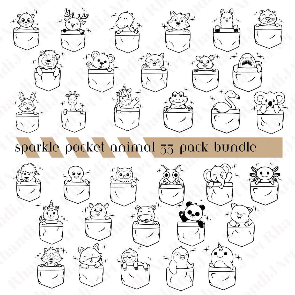 Pocket Animals Large Bundle, 33 Animal Bundle, Pocket Animals Svg ...