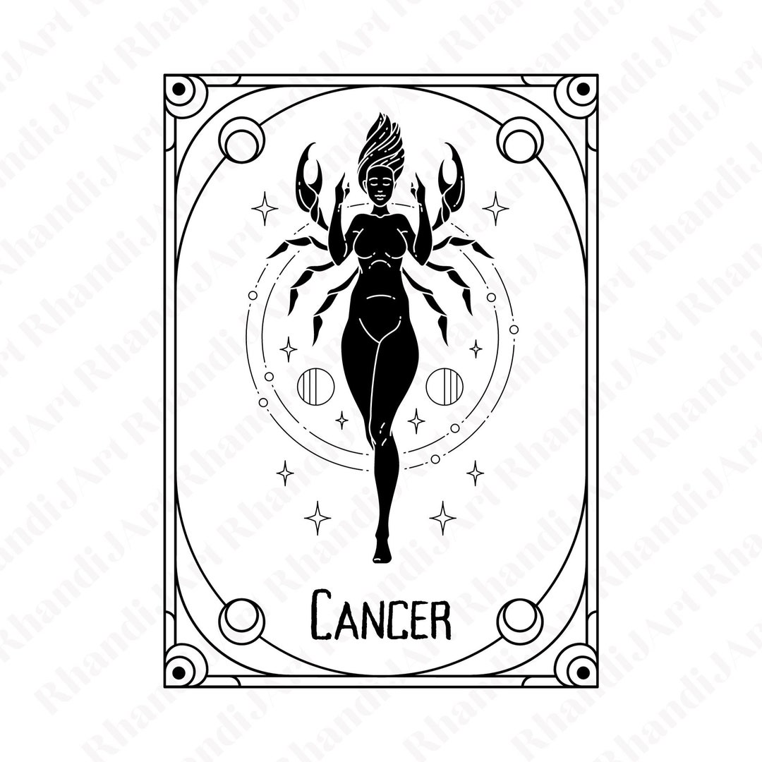 Cancer Tarot Card Svg, Mystical Svg, Witchy Svg, Dark Svg, Tarot Card ...