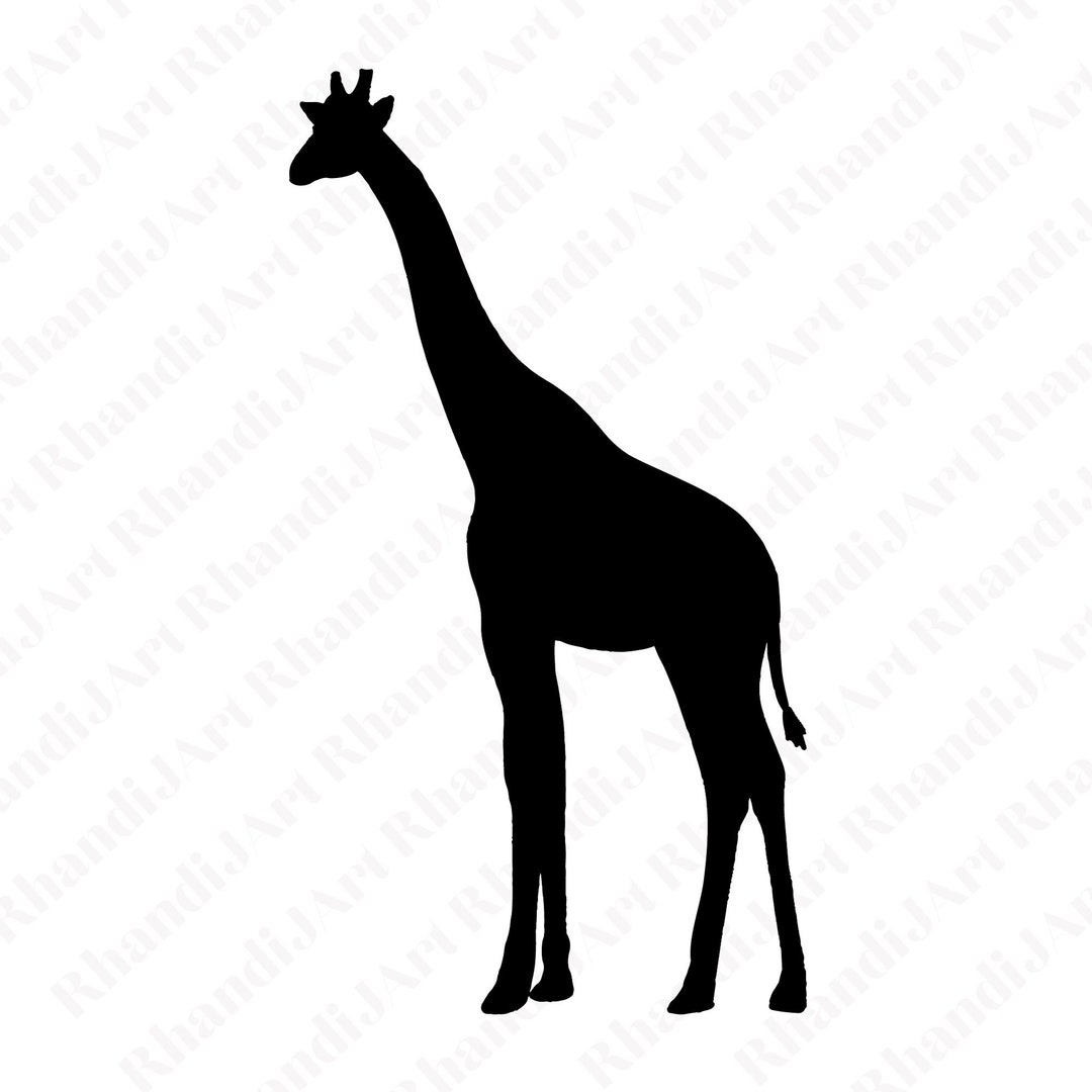 Silueta de jirafa svg mamífero africano svg animal más alto - Etsy España