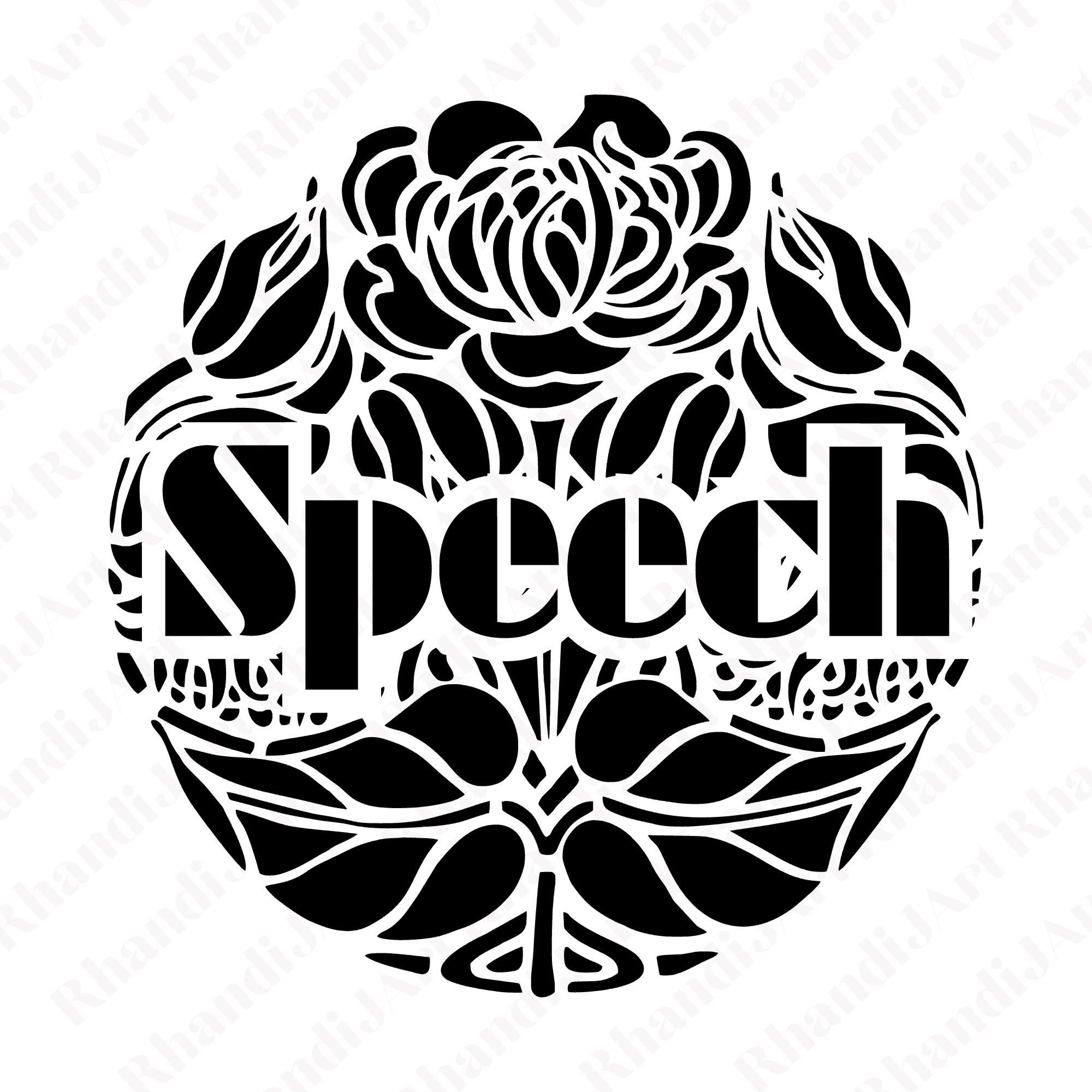 Speech With Flowers Svg, Speech Svg, Articulate Svg, Speech Therapist ...