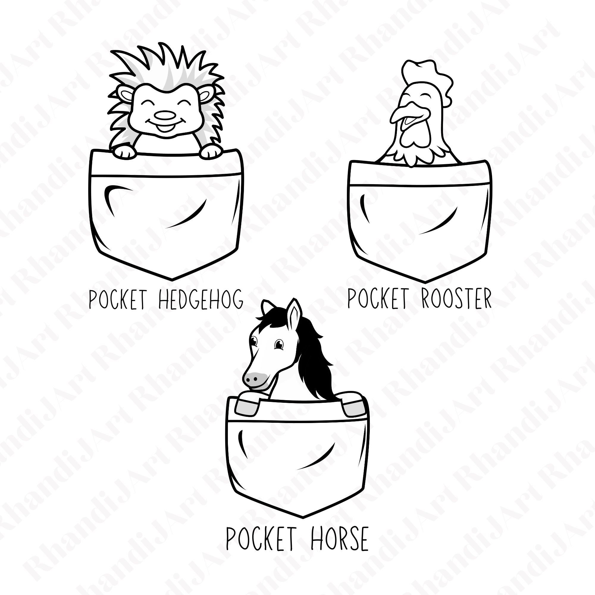 Pocket Animals 39 Pack Bundle, Cut Files Svg, Dxf, Eps, AI, Png, Jpg ...