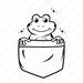Pocket Frog Svg Frog Mini Frog Miniature Friend Pocket - Etsy