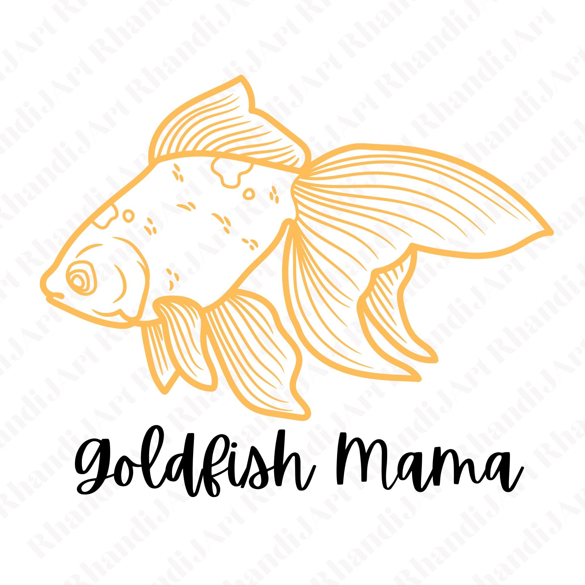 Goldfish Mama Svg, Goldfish Svg, Fish Mama Svg, Fish Mom Svg, Aquarium ...