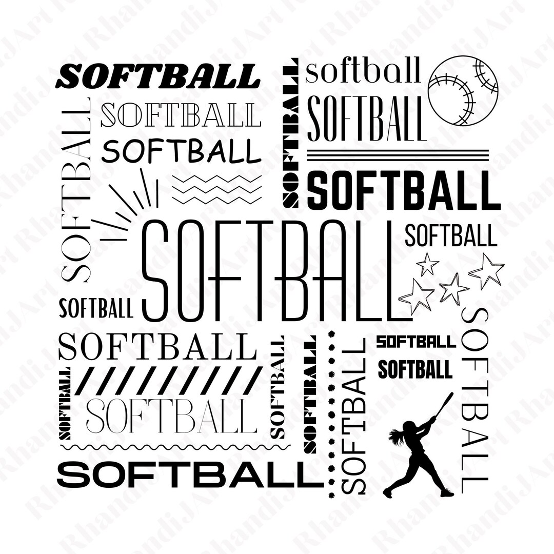 Softball Collage Svg Bases Svg Backstop Svg Coach Svg - Etsy