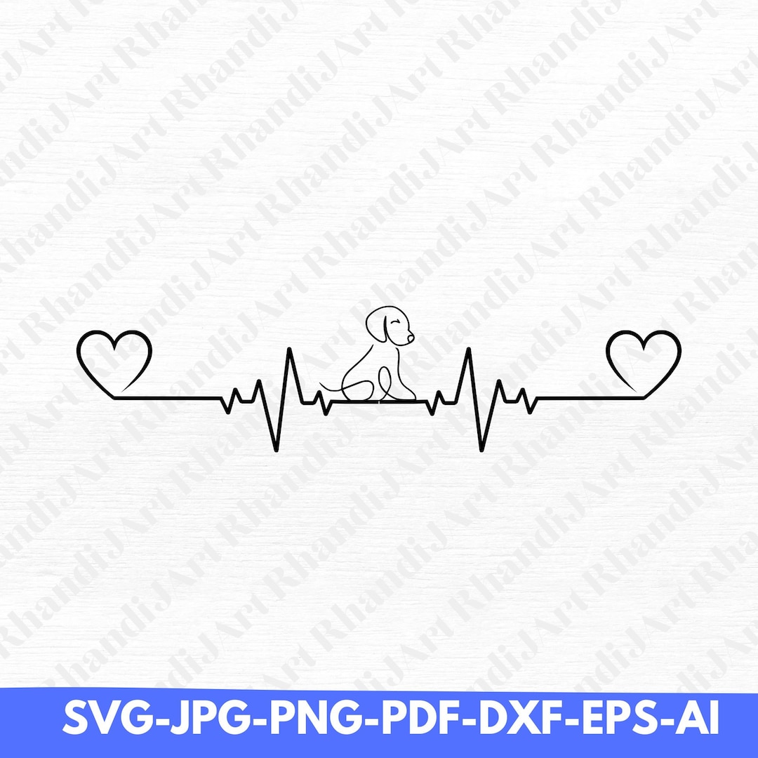 Dog Heart Beat Svg Heart Beat Svg Dog Svg Pet Svg - Etsy