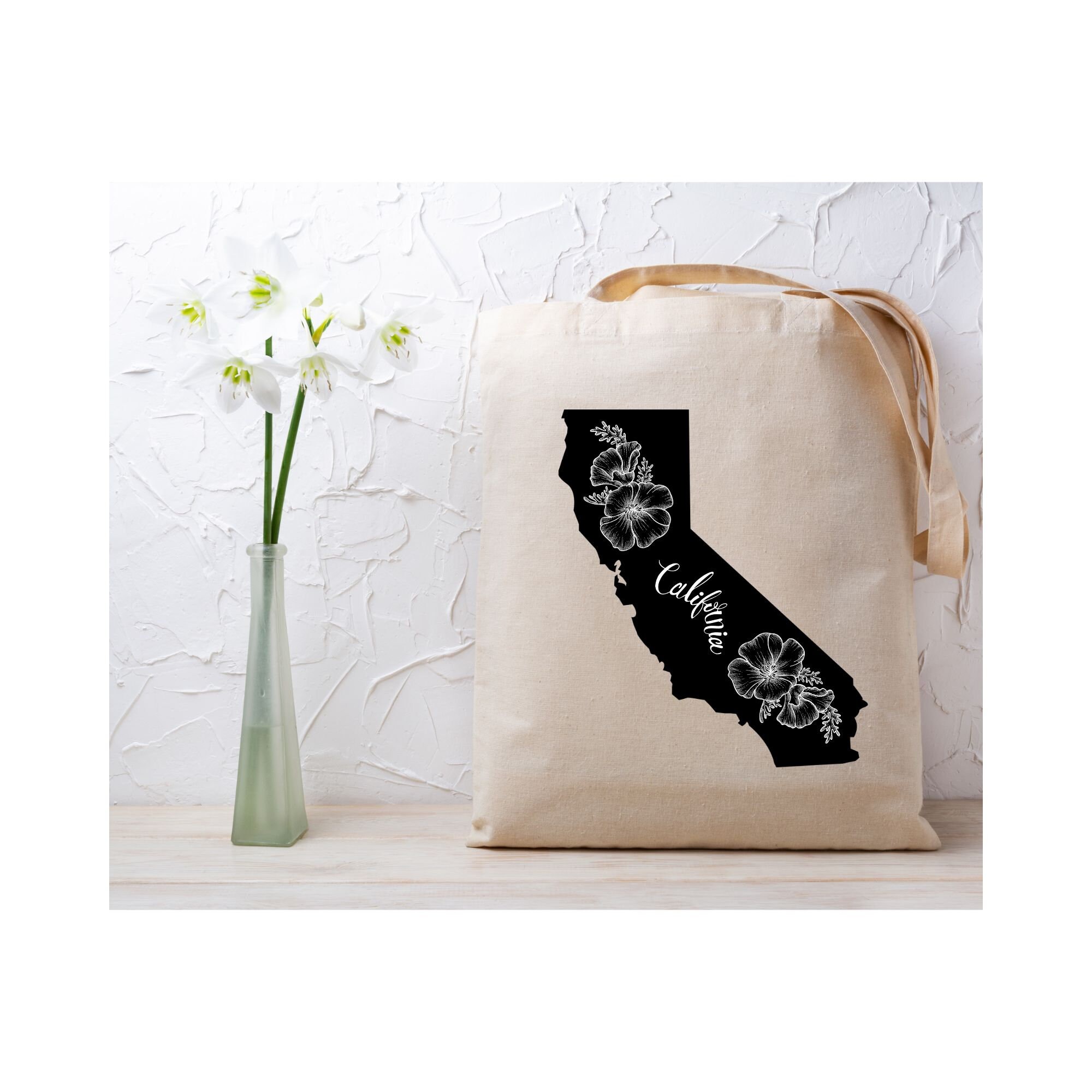 California State With Poppies and California in Center, California ...