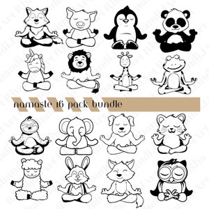 Namaste Animal Bundle, All Namaste Animals, 16 Pack Bundle, Yoga ...