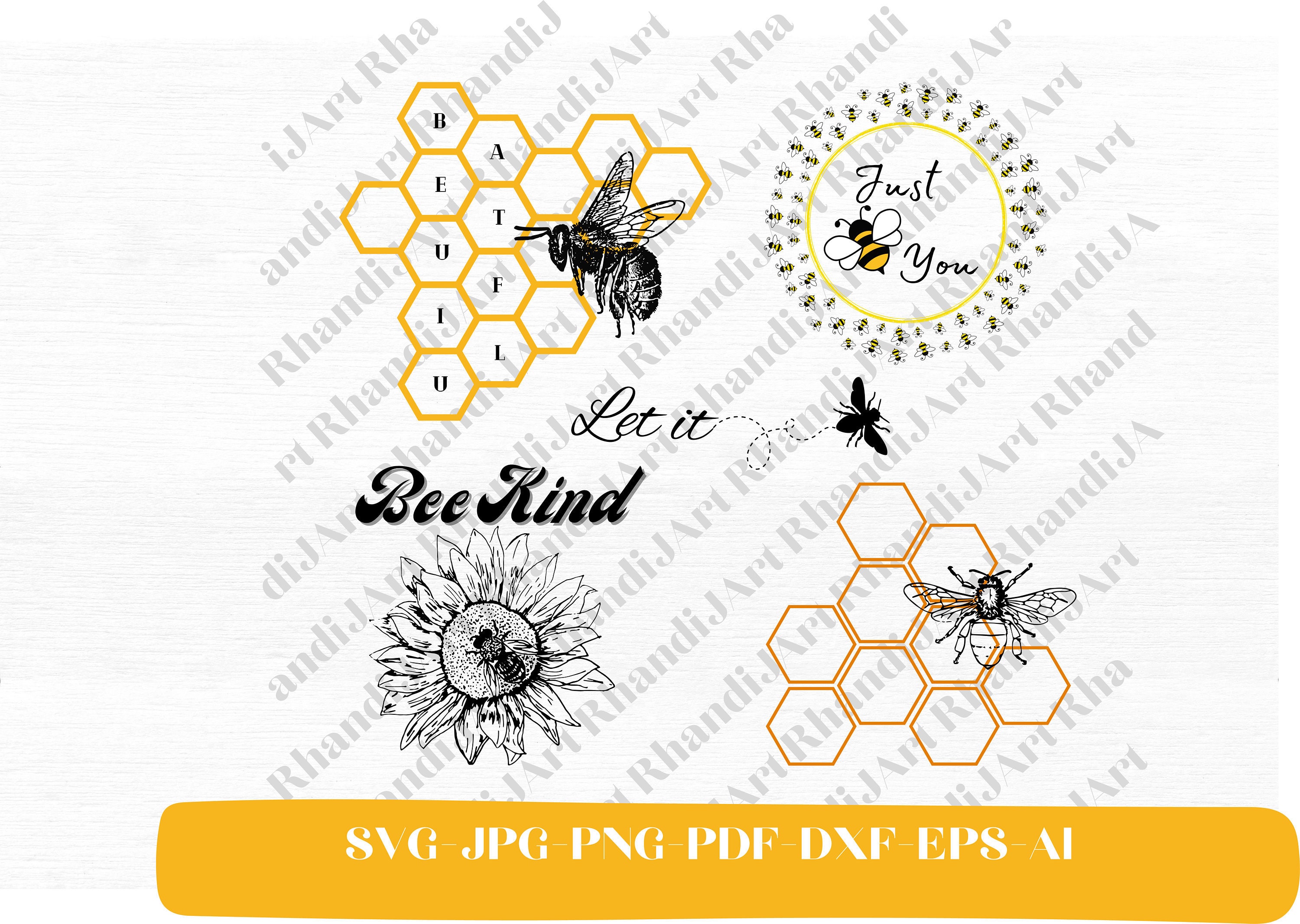 Paquete de abejas svg hermoso svg abejorro svg panal de - Etsy México
