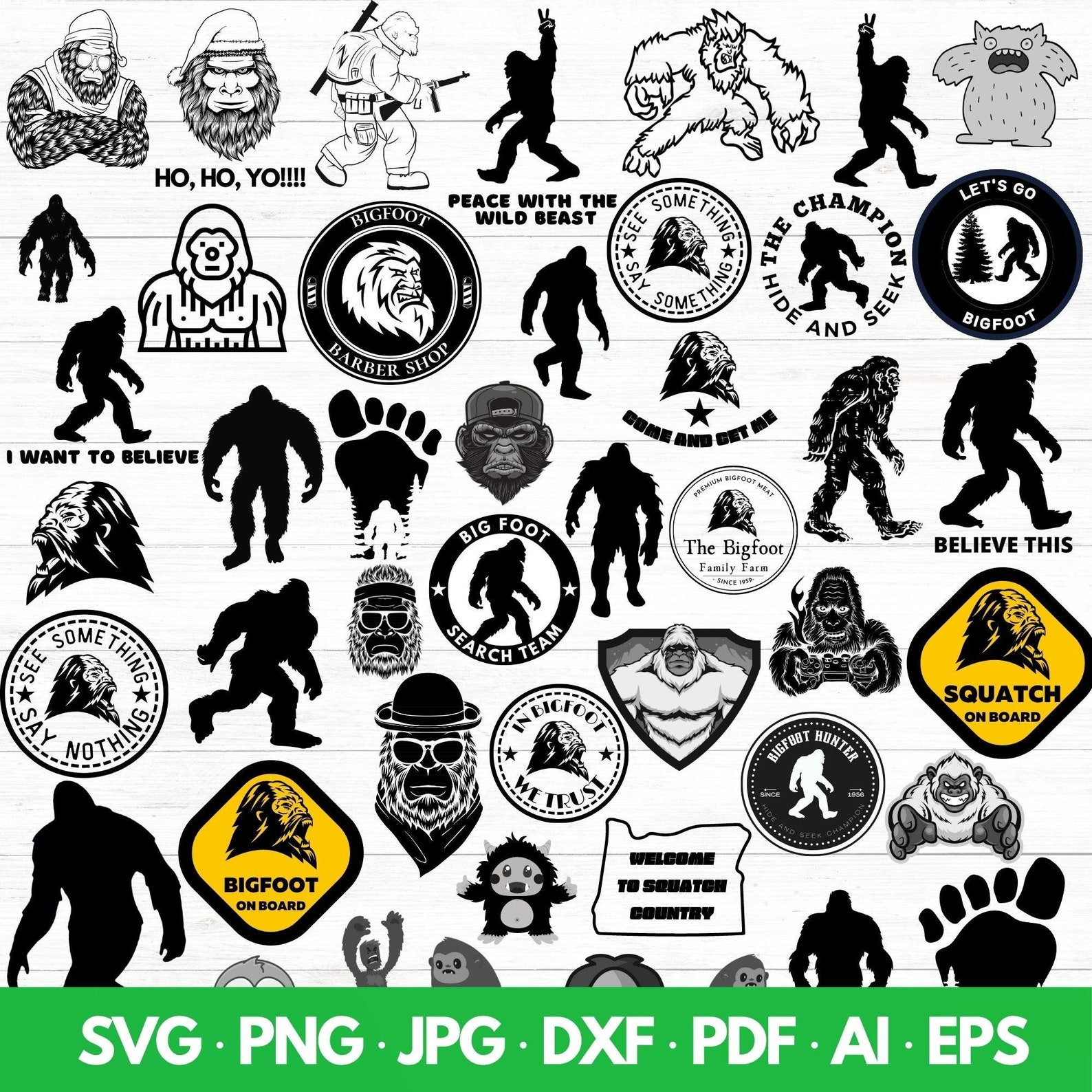 Bigfoot SVG Bundle, Big Foot Svg, Sasquatch Cricut, Sasquatch ...
