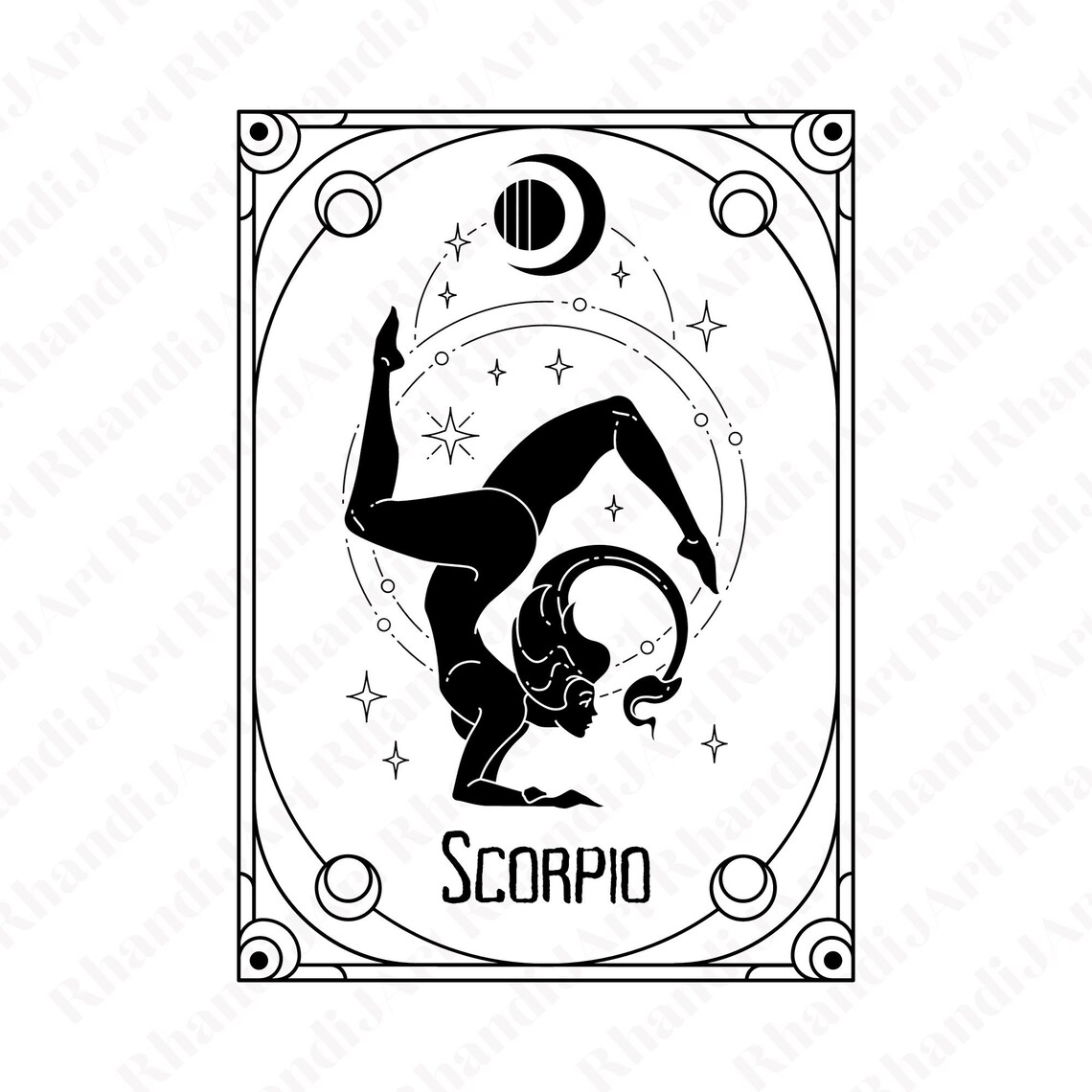 Scorpio Tarot Card Svg, Mystical Svg, Witchy Svg, Dark Svg, Tarot Card ...