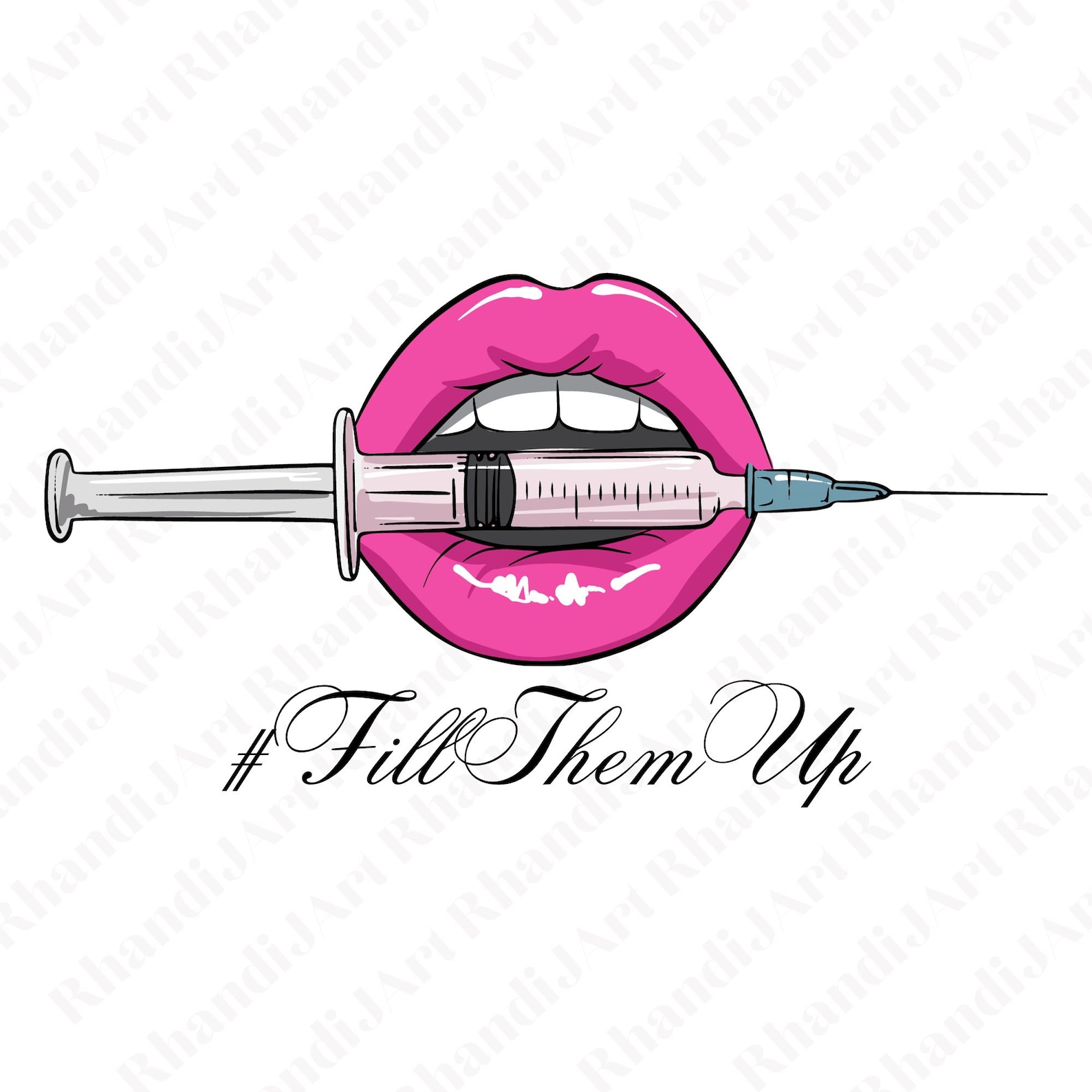 Needle in the Mouth With #fillthemup Svg, Lips Svg, Mouth Svg ...