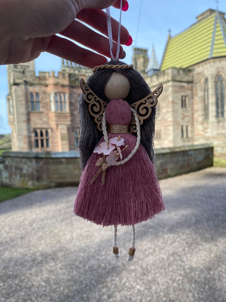 PERSONALIZED DOLL, MACRAME Angel, Angel Doll, Pretty Smart Macrame ...