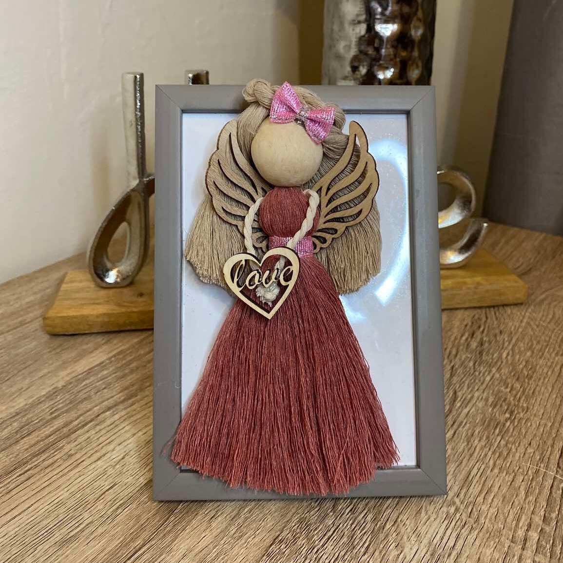 Guardian ANGEL, PERSONALIZED DOLL, Macrame Angel, Beautiful Miniature ...