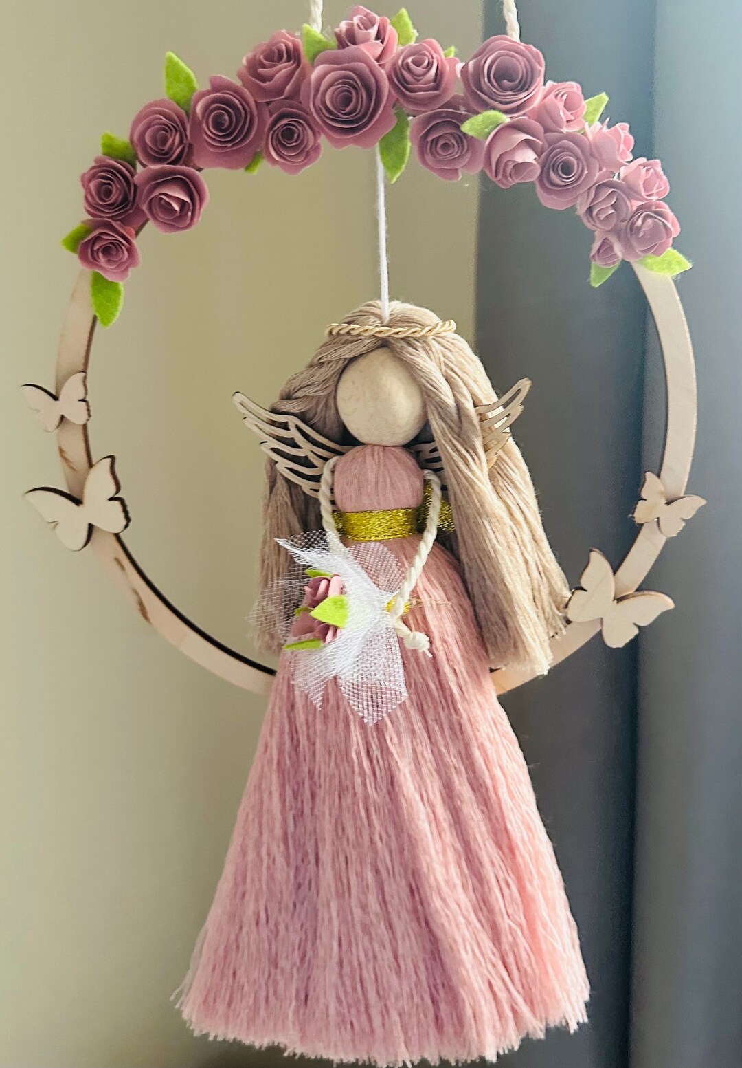ANGEL for Gift , PERSONALIZED DOLL, Macrame Angel, Beautiful Miniature ...
