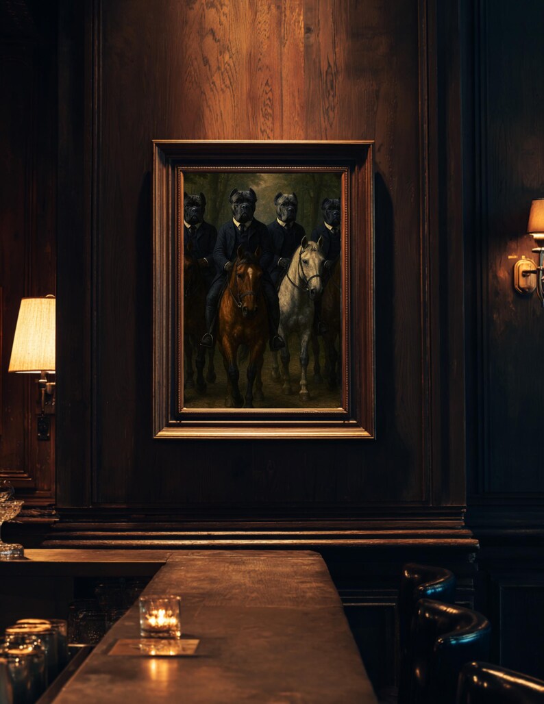 Cane Corsos on Horses Poster | Cane Corso Fleet | Horse Art | Farm ...