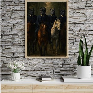Cane Corsos on Horses Poster | Cane Corso Fleet | Horse Art | Farm ...