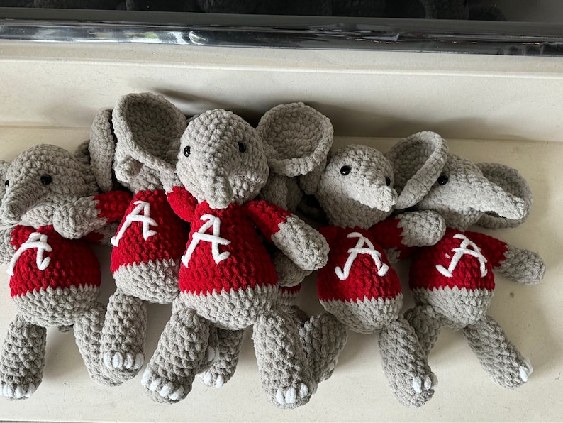 Big Al Inspired University of Alabama Mascot Crochet Elephant - Etsy