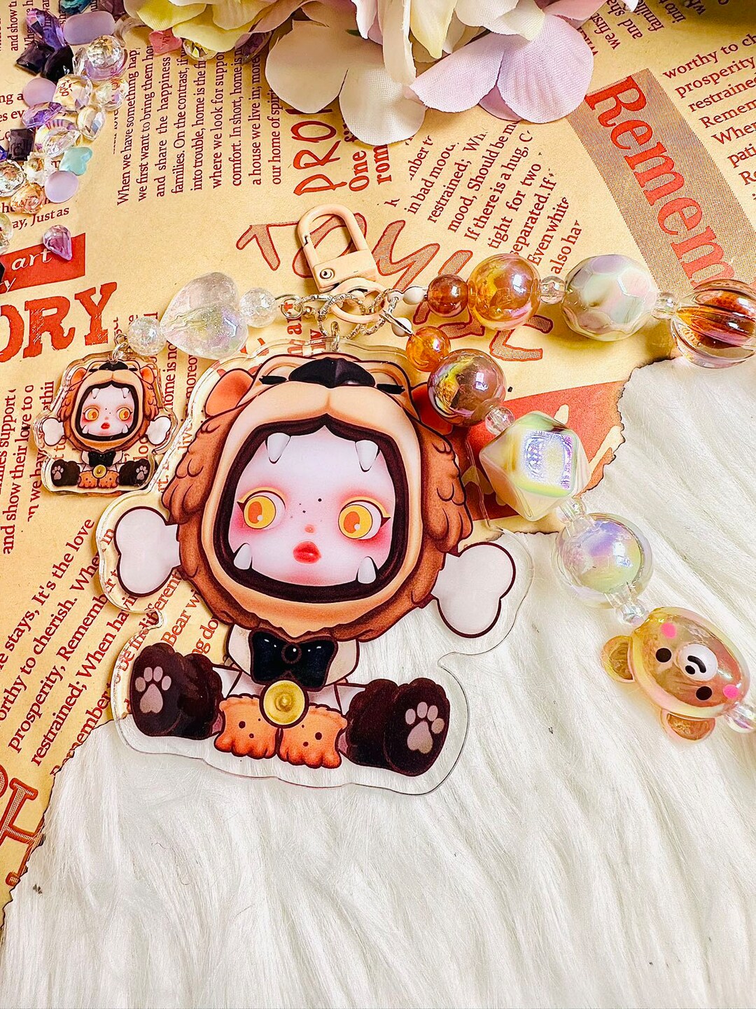 Popmart Skull Panda Phone Charm Phone Chain Keychain Bag - Etsy