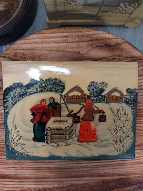 Russian Lacquer Miniatures from Fedoskino Village - Gem