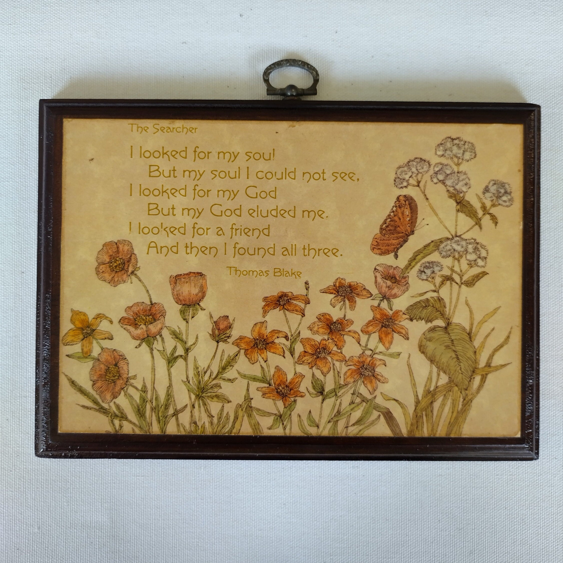 Vintage 1970's Springbok Hallmark Dark Wooden Plaques - Etsy