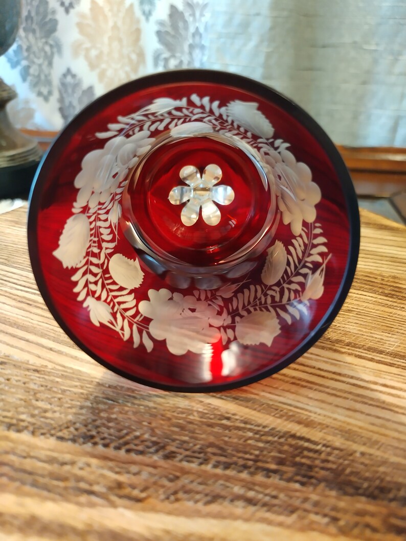 Lausitzer Lead Crystal Ruby Bell - Etsy