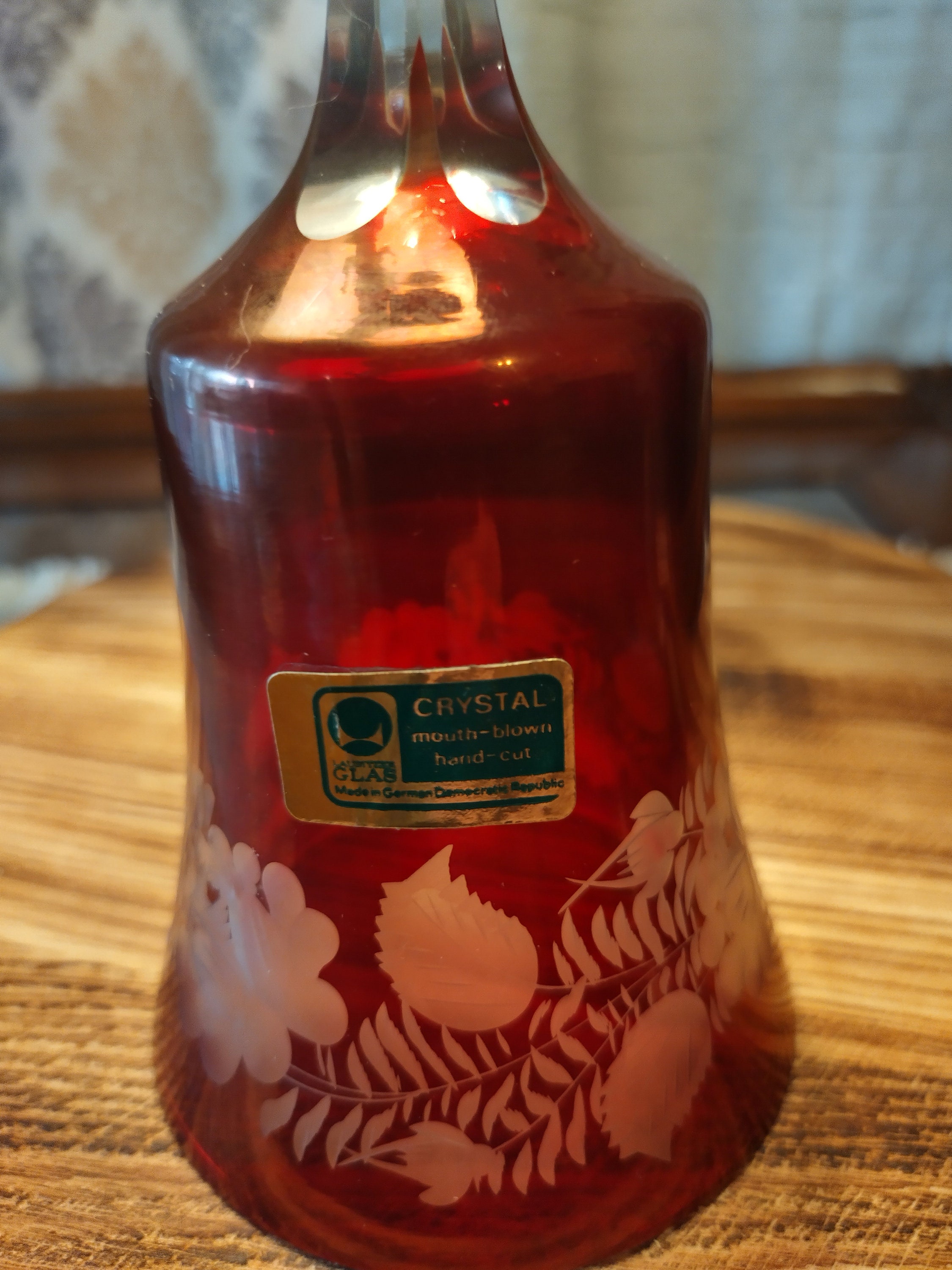 Lausitzer Lead Crystal Ruby Bell - Etsy