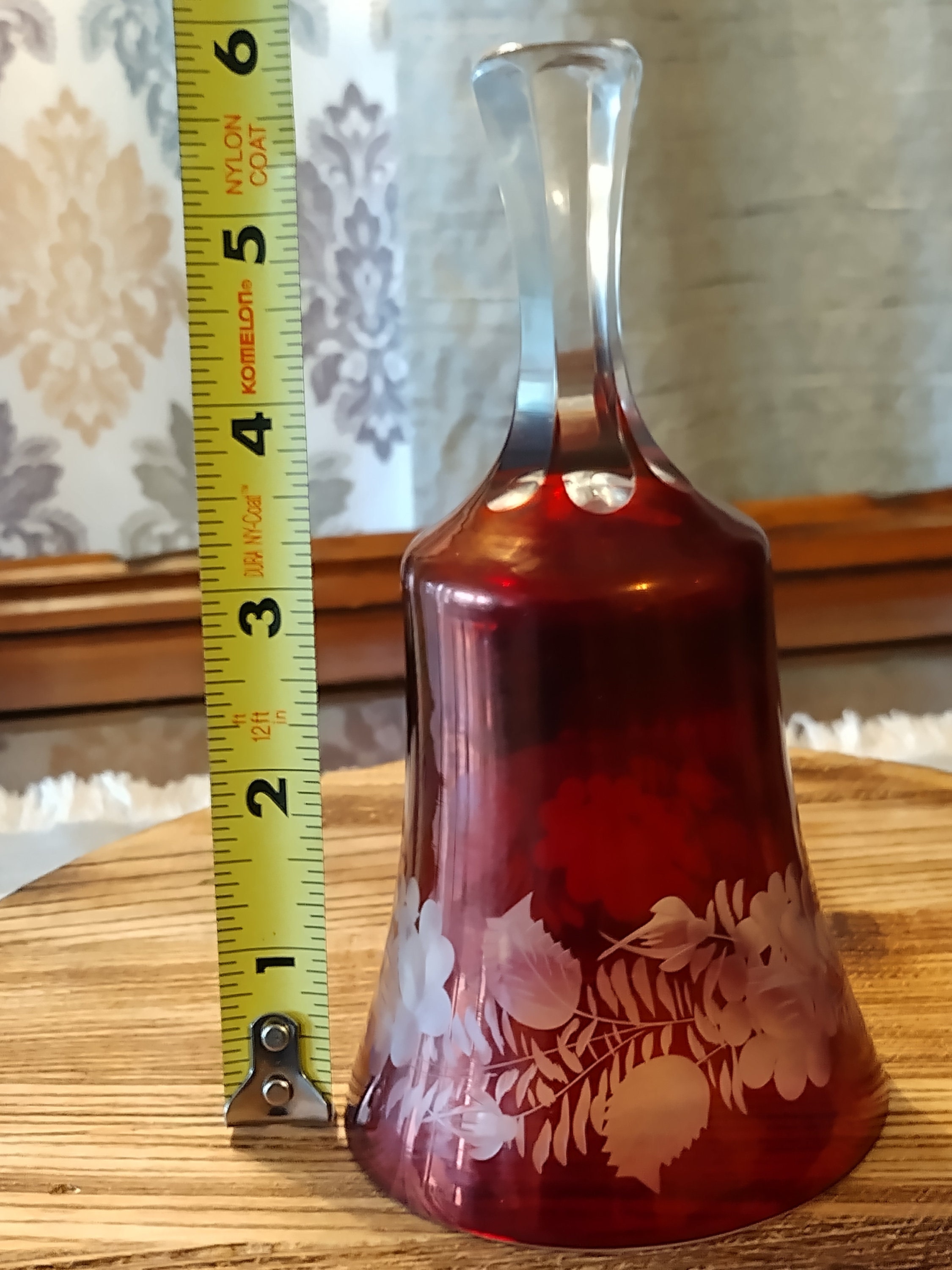 Lausitzer Lead Crystal Ruby Bell - Etsy