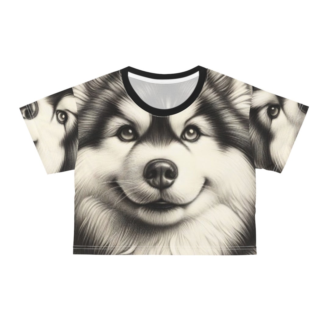 Siberian Husky Crop Top | Custom Graphic Tee, Dog Lover Gift - Etsy