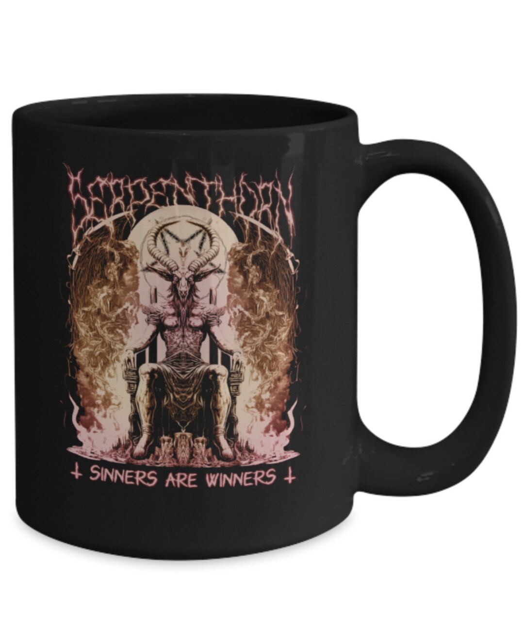 Lucifer Mug, Heavy Metal, Satanic, Baphomet, Pentagram, Satan, Death ...