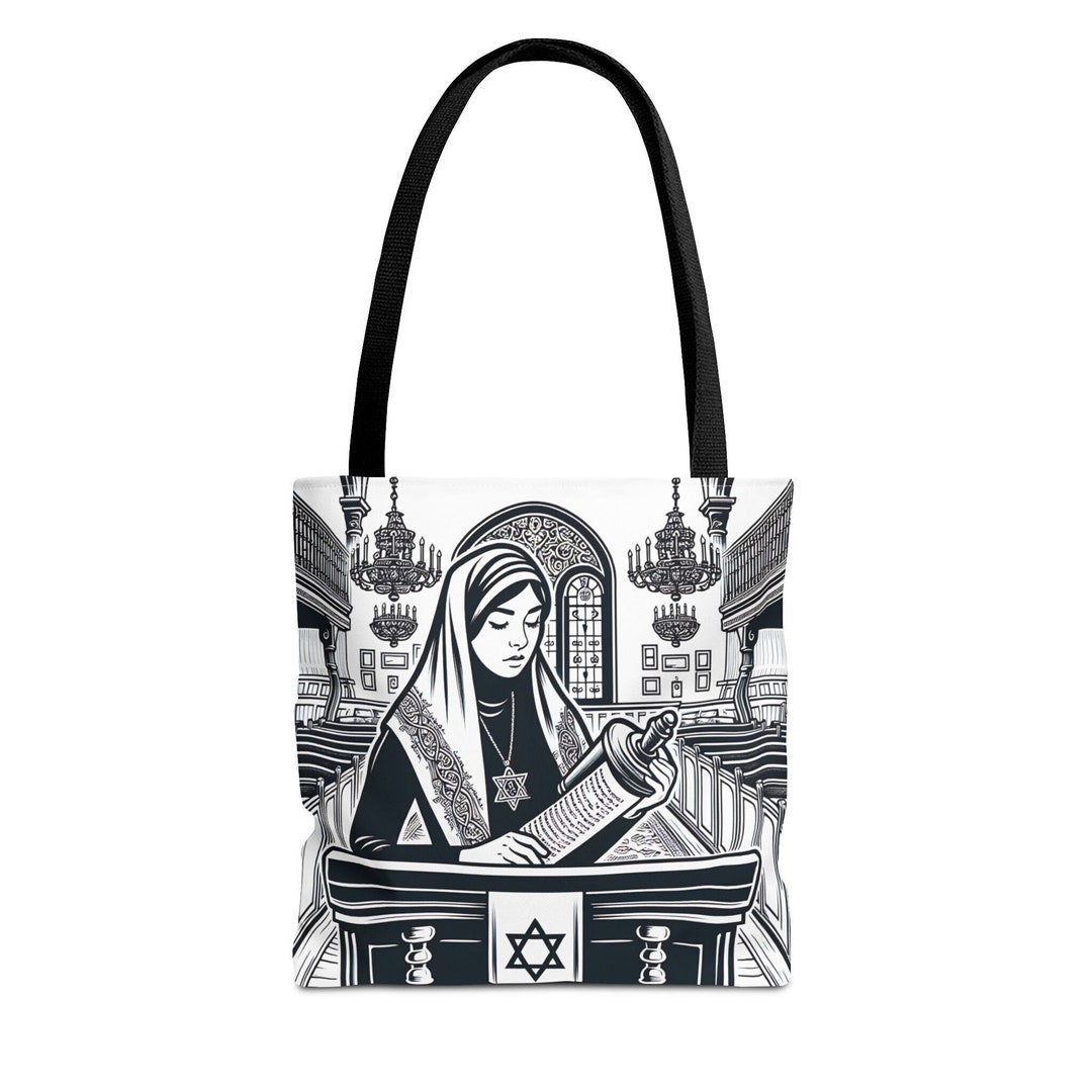 Rabbi Tote Bag | Custom Jewish Design | Eco-friendly Foldable Tote for ...