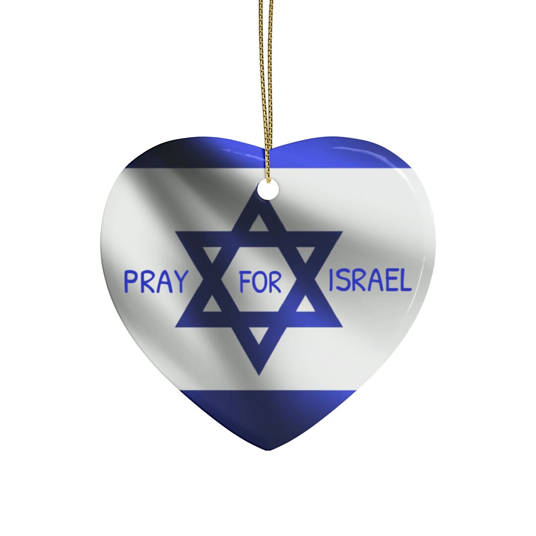 Pray for Israel Ornament, Ceramic Ornaments, Israel Gift Ideas, Israel ...