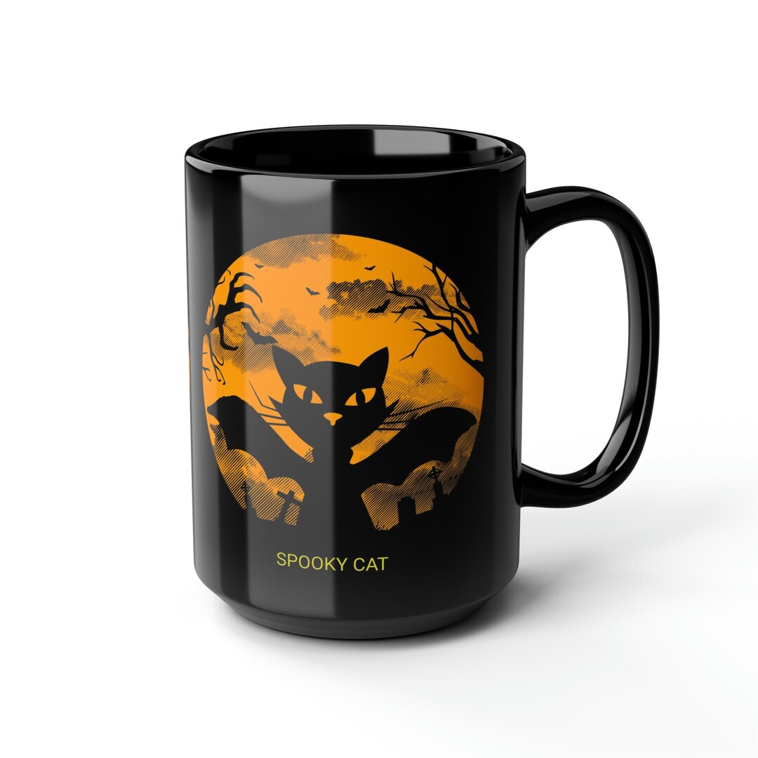 Halloween Cat Mug Spooky Feline Fun Trick or Treat Coffee Mug for ...