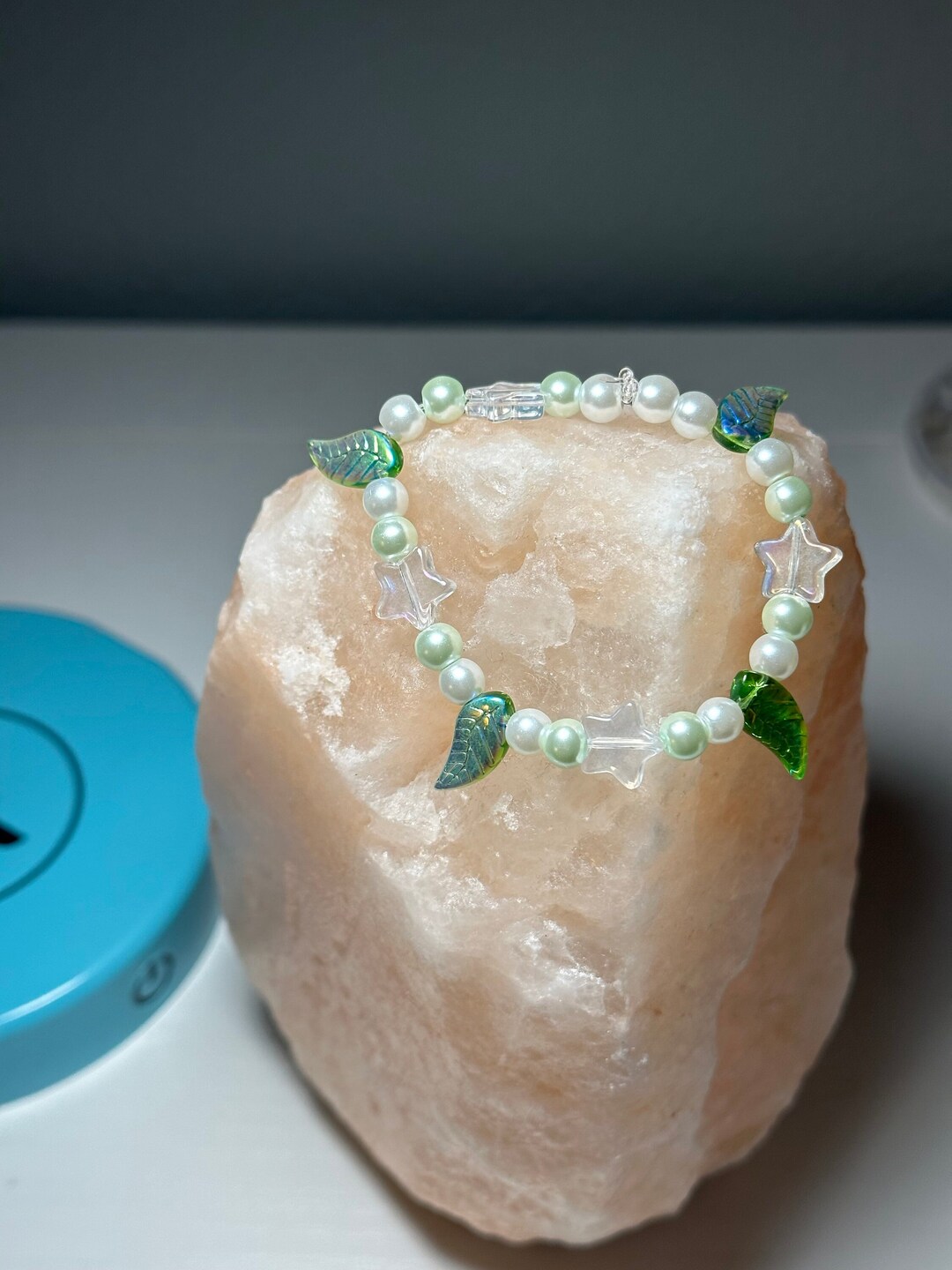 Green Leaf Pear Cute Aesthetic Beaded Bracelet - Etsy