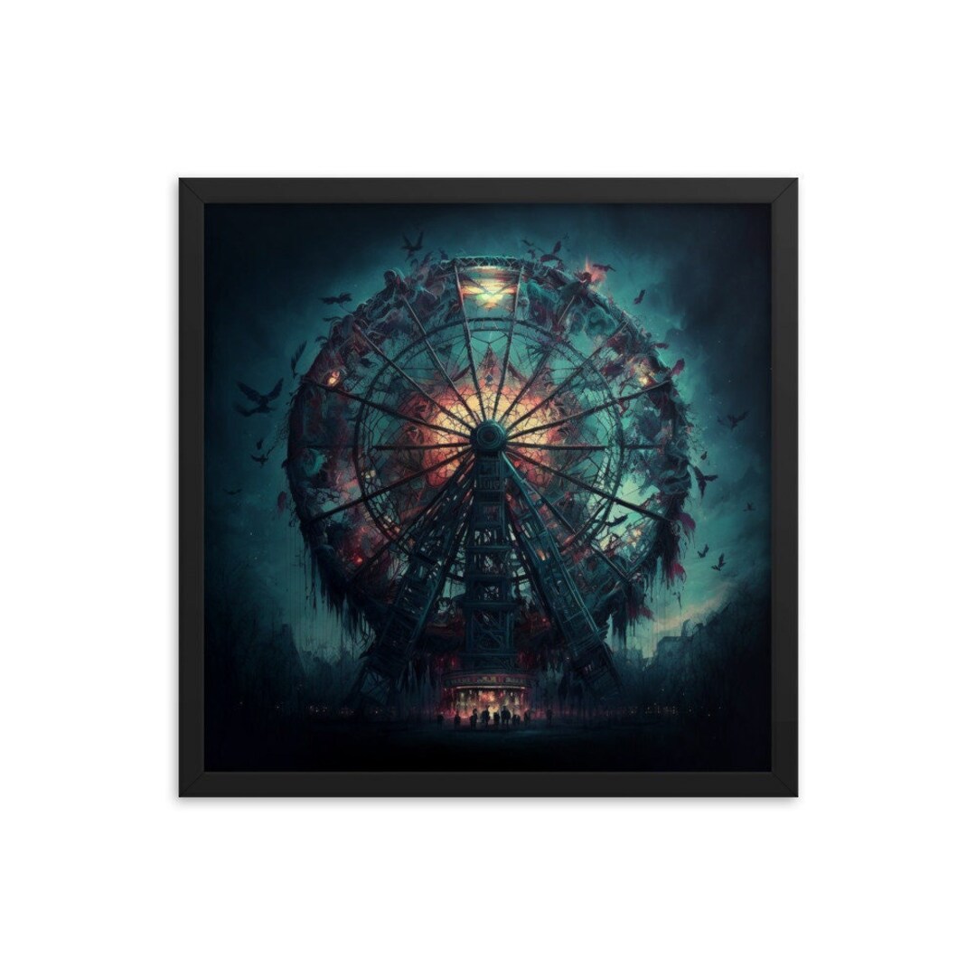 Winkzco: Spooky Ferris Wheel Framed Photo Halloween Wall Art Spooky ...