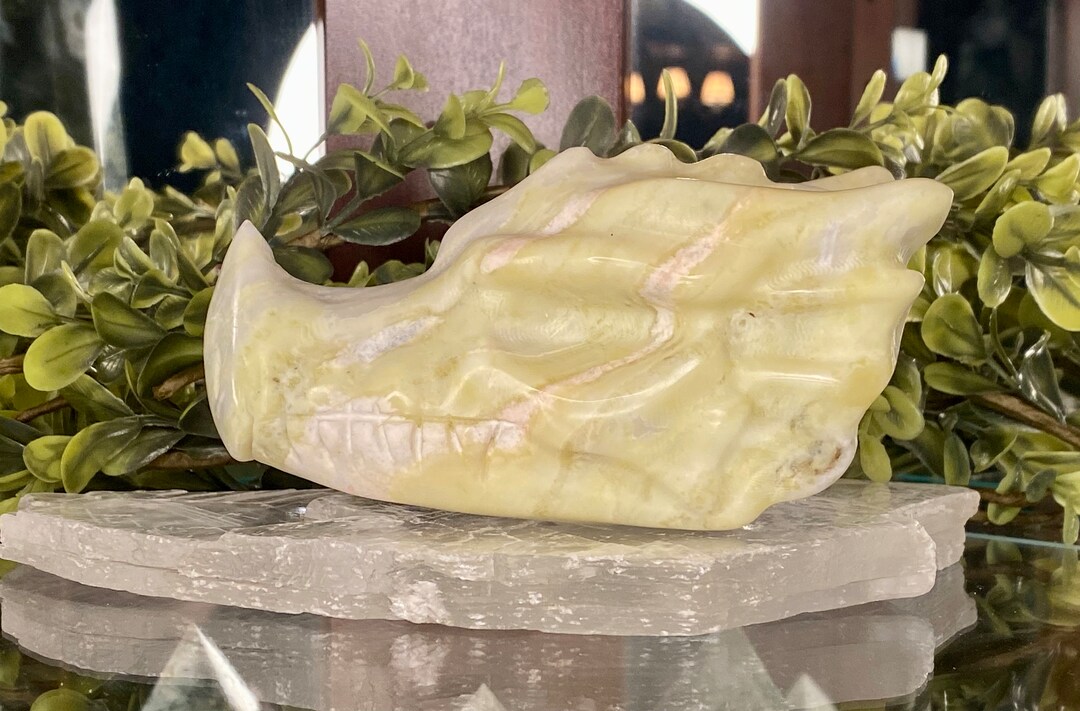 Large Lemon Jade Dragon Head - Etsy