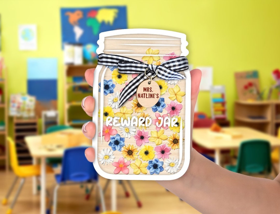 Custom Birth Month Flowers Reward Jar Decor Personalized - Etsy
