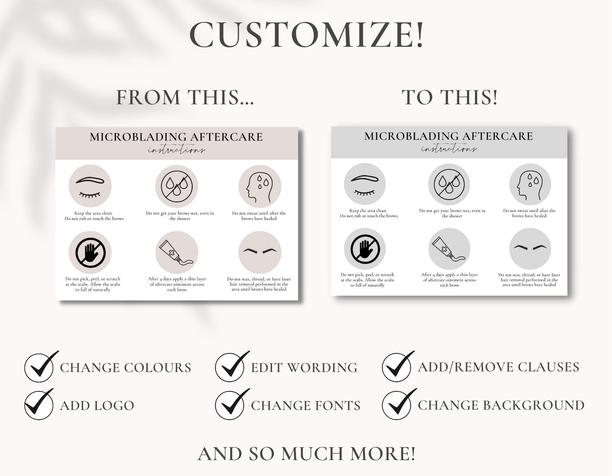 Illustrated Microblading Aftercare Instructions | Microblading Business ...