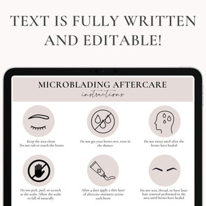 Illustrated Microblading Aftercare Instructions | Microblading Business ...