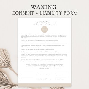 Waxing Client Liability and Consent Form | Professional Waxing ...