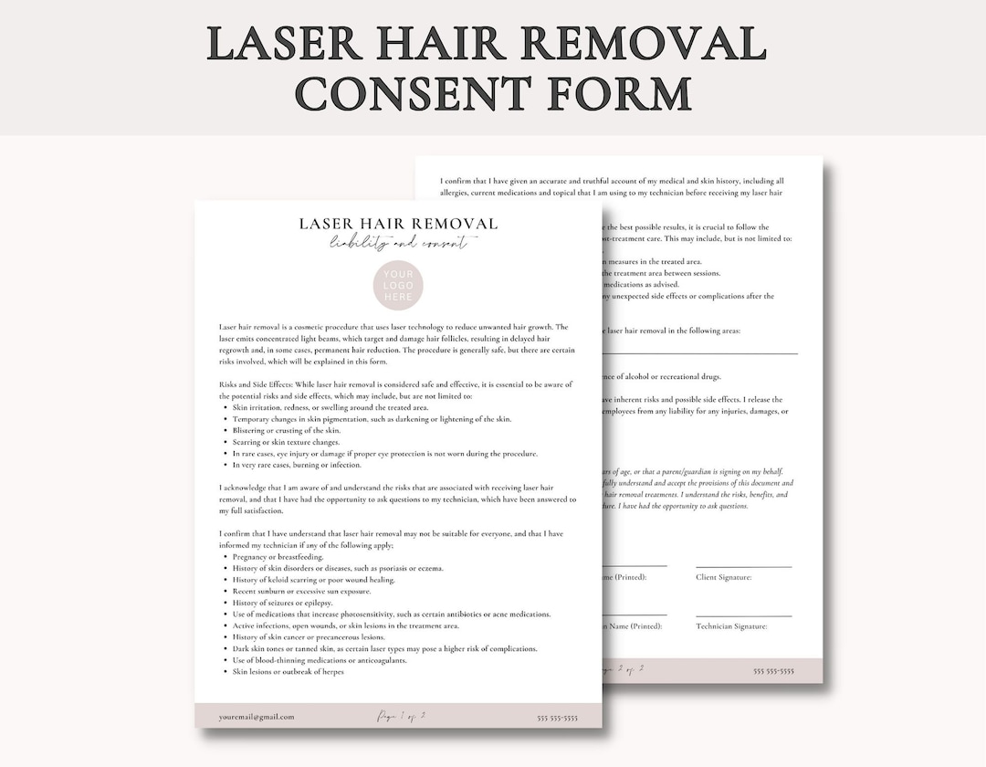 Laser Hair Removal Liability and Consent Form | Laser Hair Removal ...