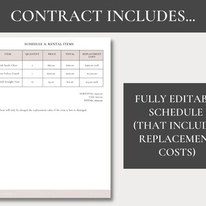 Event Decor Rental Document Bundle | Event Decor Rental Contract ...