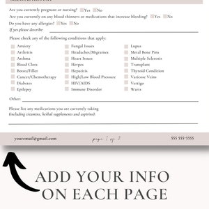 Microblading Client Intake and Consent Form | Microblading Consultation ...