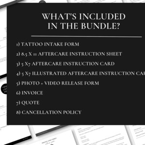 Tattoo Artist Document Bundle | Editable Tattoo Consent Form | Tattoo ...